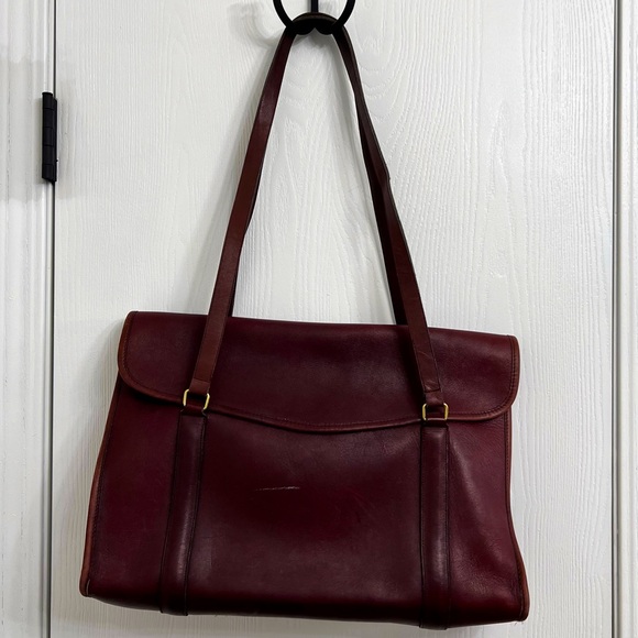 Coach | Bags | Coach Vintage Leather Envelope Portfolio Briefcase ...
